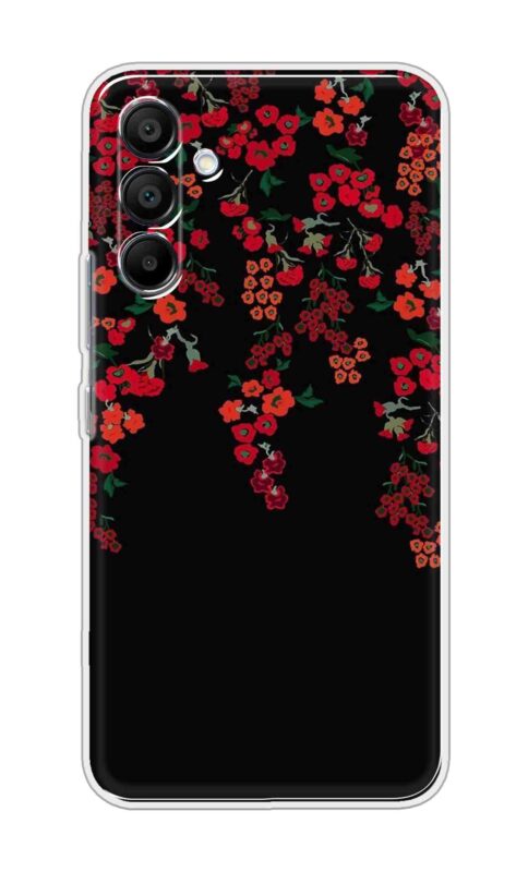 Printed TPU Back Cover For Samsung Galaxy A56 5G - Floral Climbers Red ...